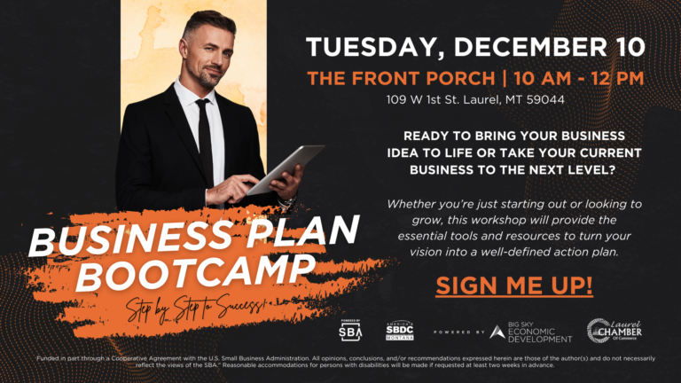Business Plan Bootcamp: Step by Step to success! – Big Sky Economic ...
