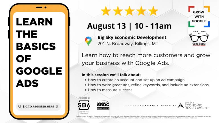 Learn the Basics of Google Ads – Big Sky Economic Development